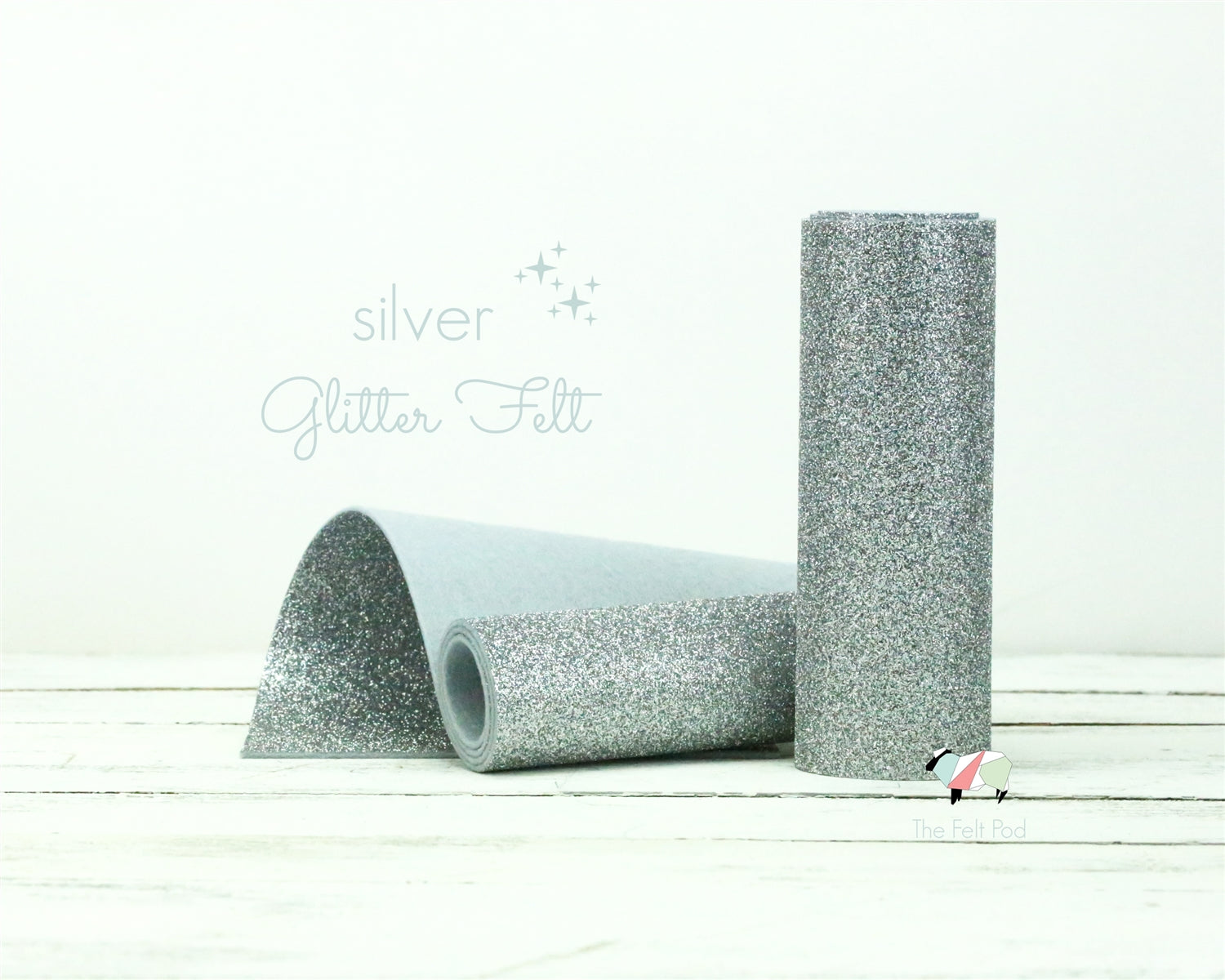 Silver Glitter Felt – The Felt Pod